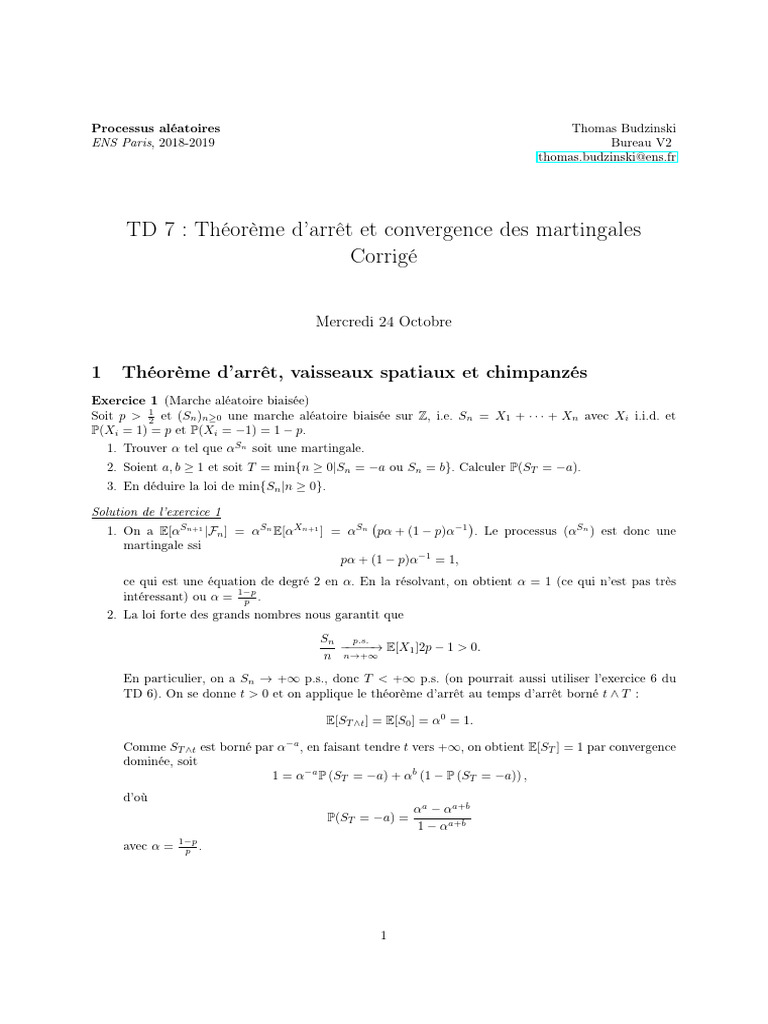 td7 Processus Corrige | PDF