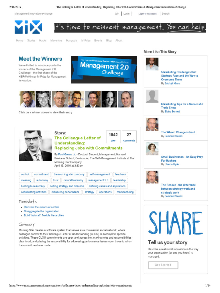 The Colleague Letter of Understanding_ Replacing Jobs with Commitments _ Management Innovation ...