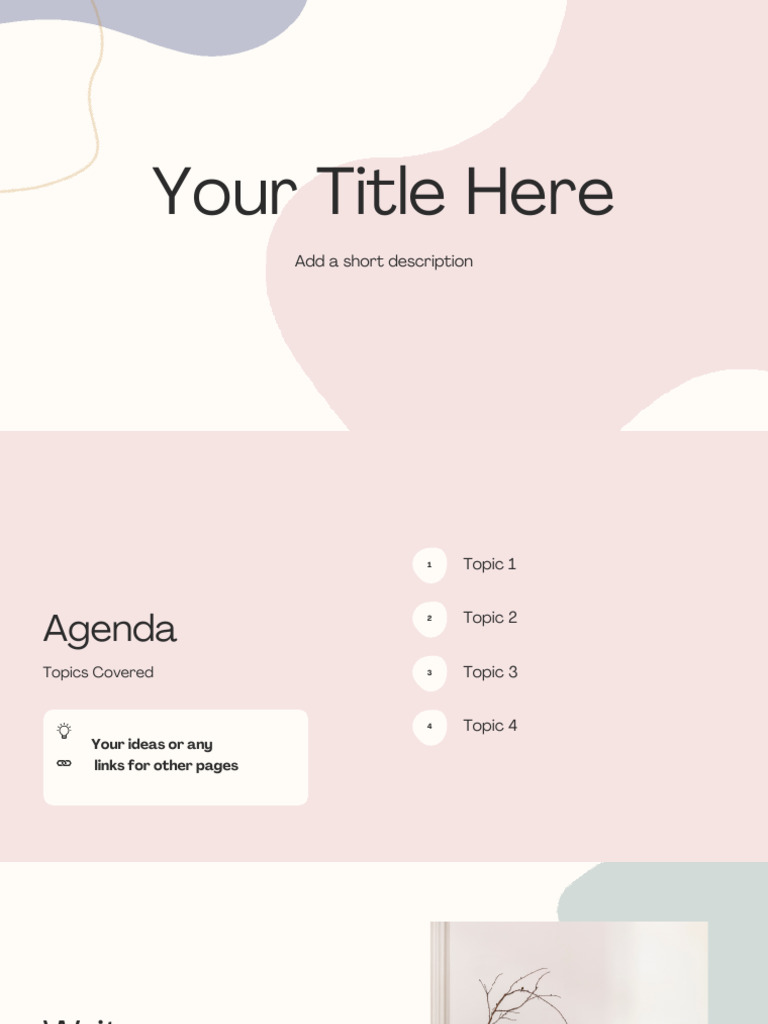 Simple Presentation in Pink Lilac Pastel Blobs Basic Style | PDF
