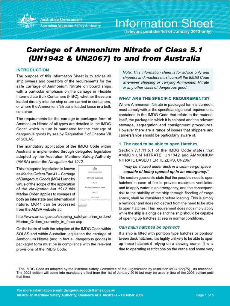 ammonium_nitrate_info_sheet.pdf.AMSA. | PDF