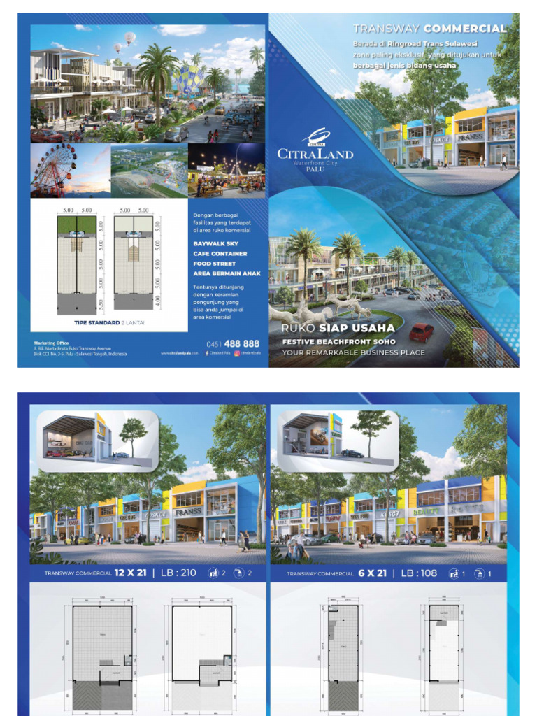 Brosur Ruko Transway Dan Ruko Marina Dan Pricelist | PDF