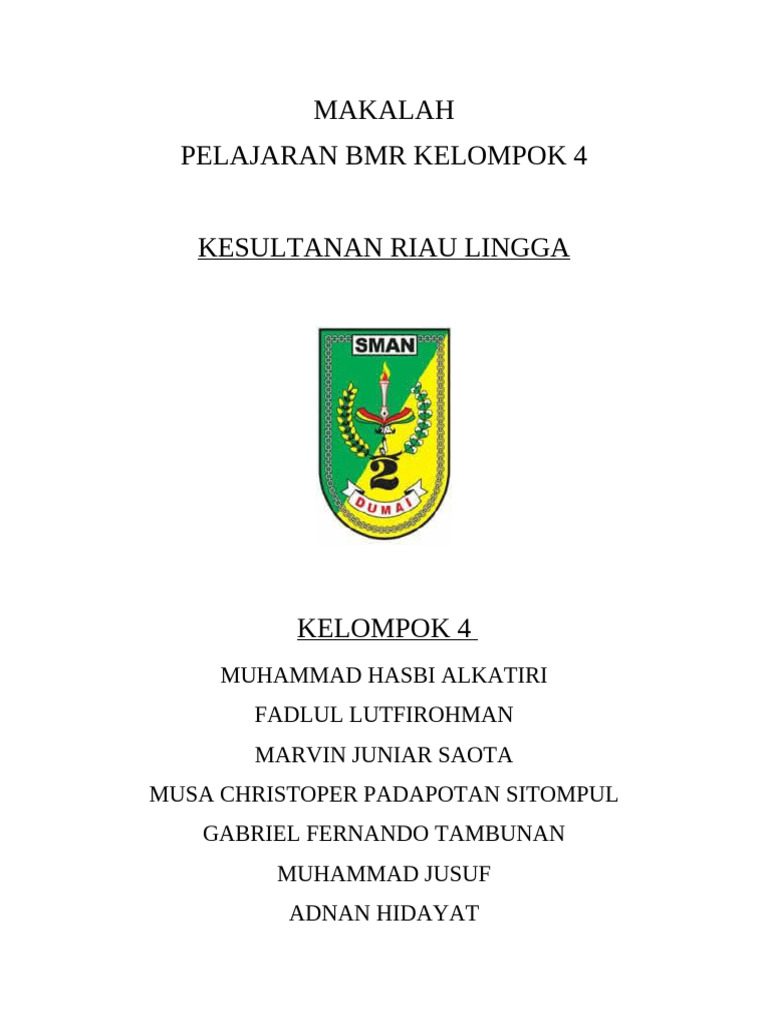 Kesultanan Riau Lingga | PDF