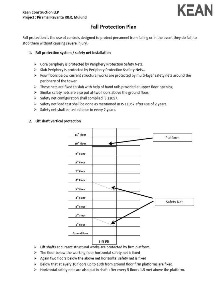 Fall Protection Plan Revanta | PDF | Scaffolding | Pipe (Fluid Conveyance)