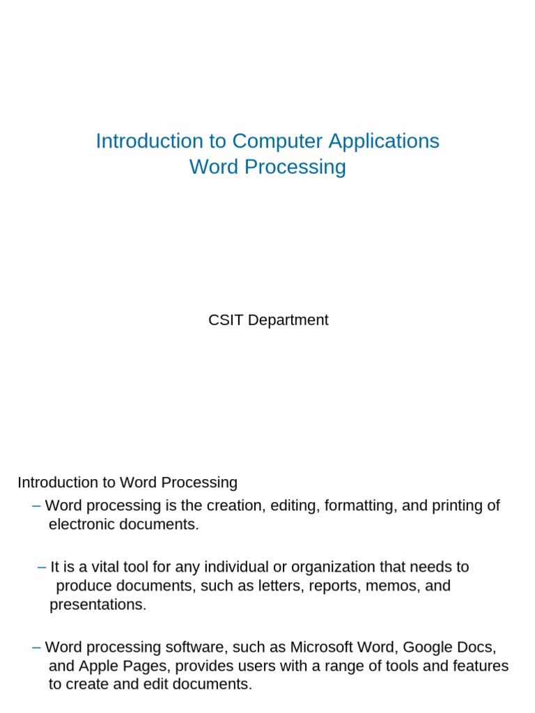 Lecture 05 - Word Processing | PDF
