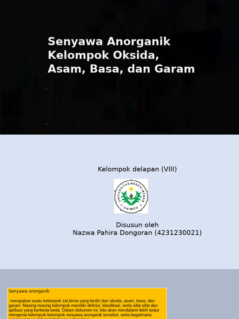 Senyawa-Anorganik-Kelompok-Oksida-Asam-Basa-dan-Garam 1 | PDF