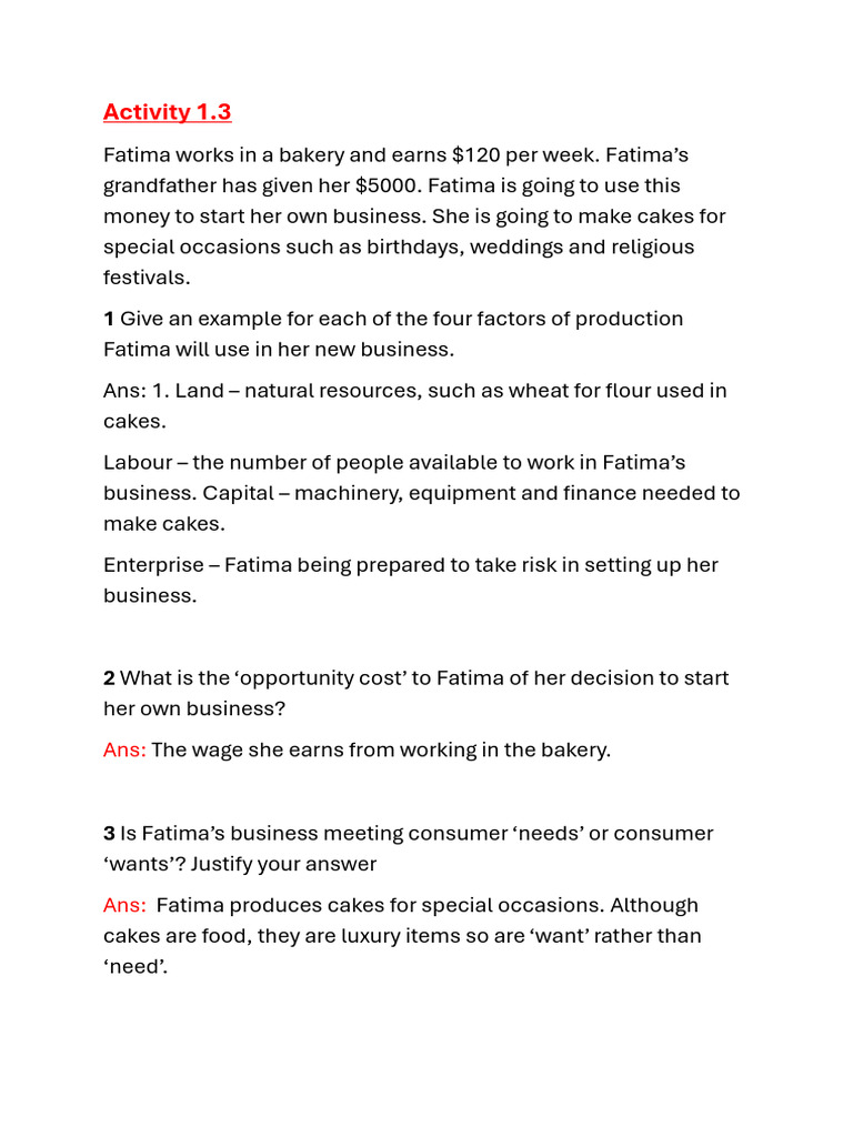 Activity 1.3 Ans | PDF