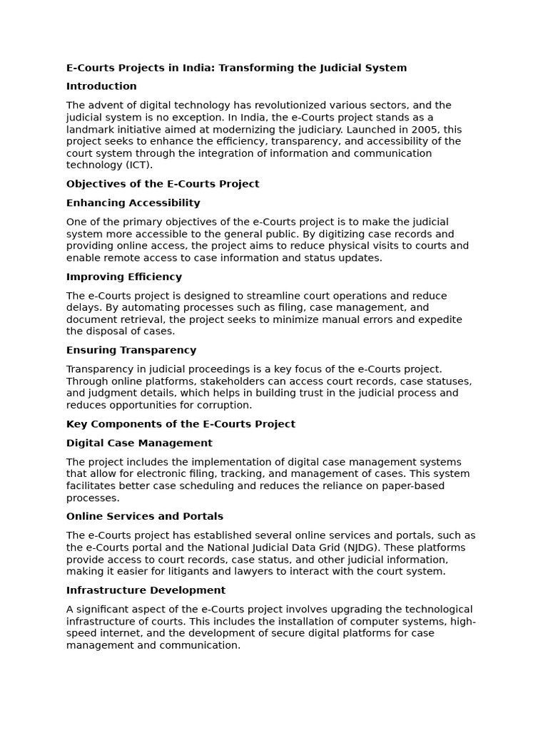 E Courts | PDF