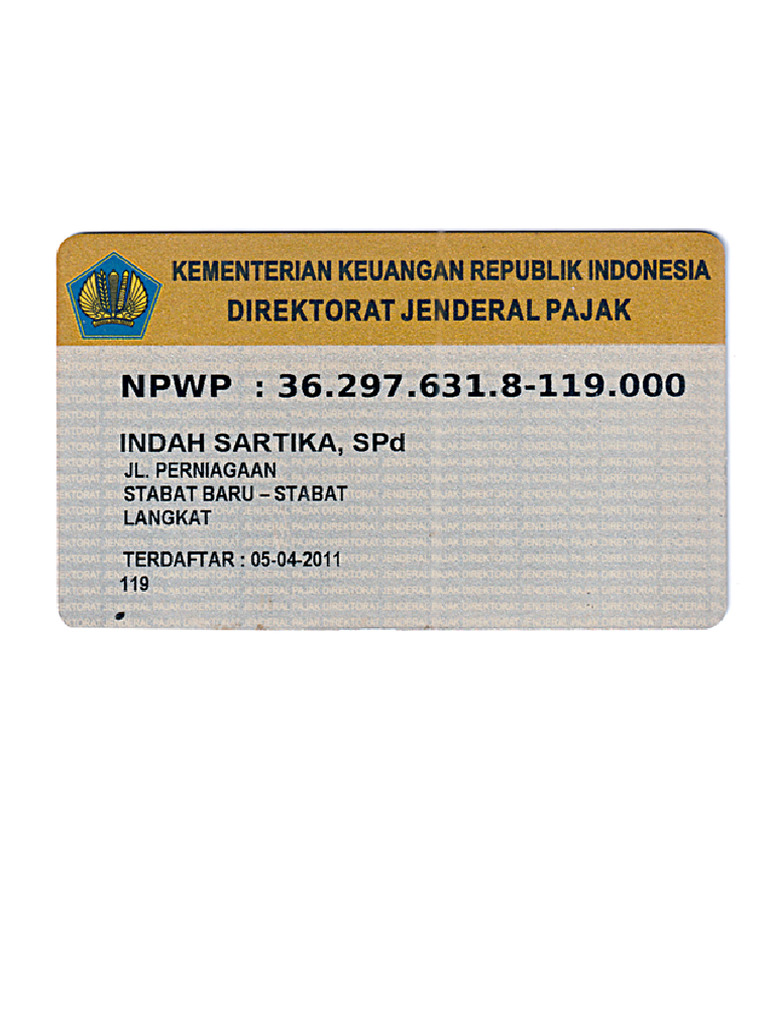 NPWP | PDF