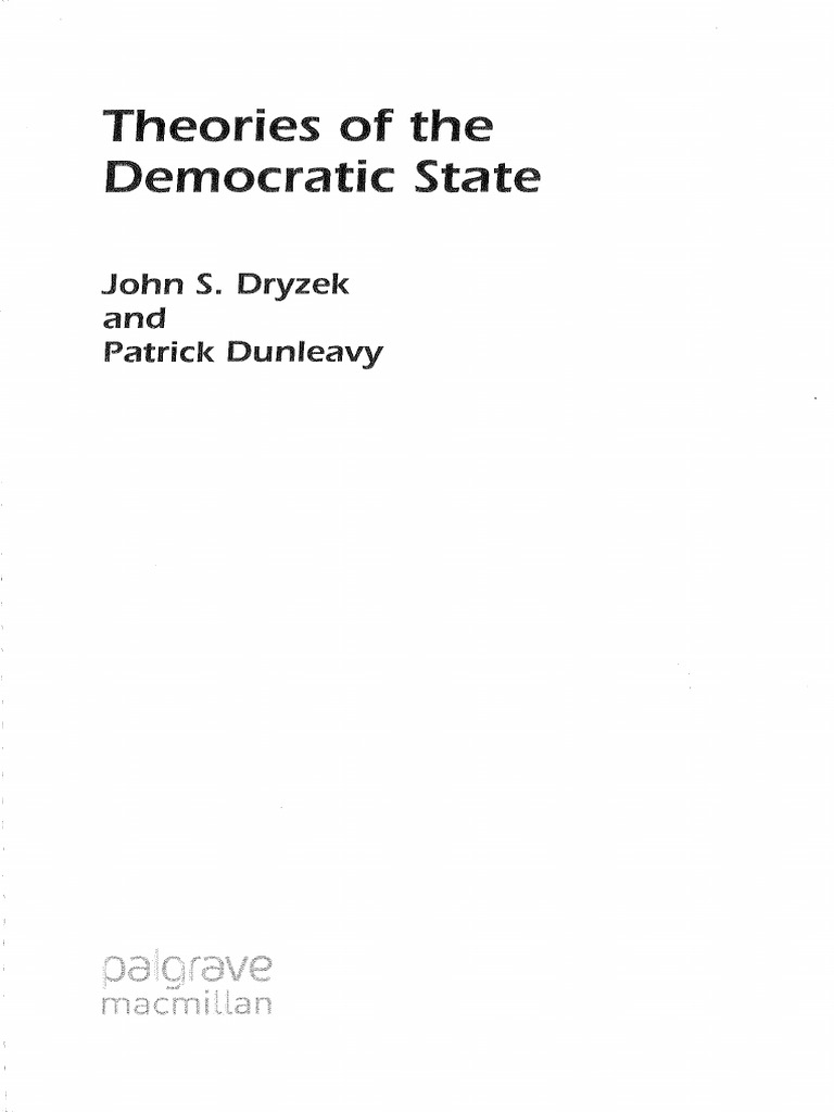 Dryzek Dunleavy, Theories of The Democratic State, CH 3 Elite | PDF
