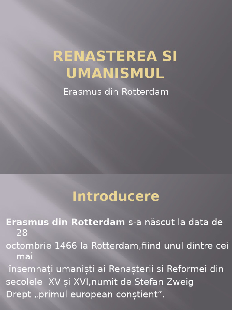Renasterea Si Umanismul | PDF
