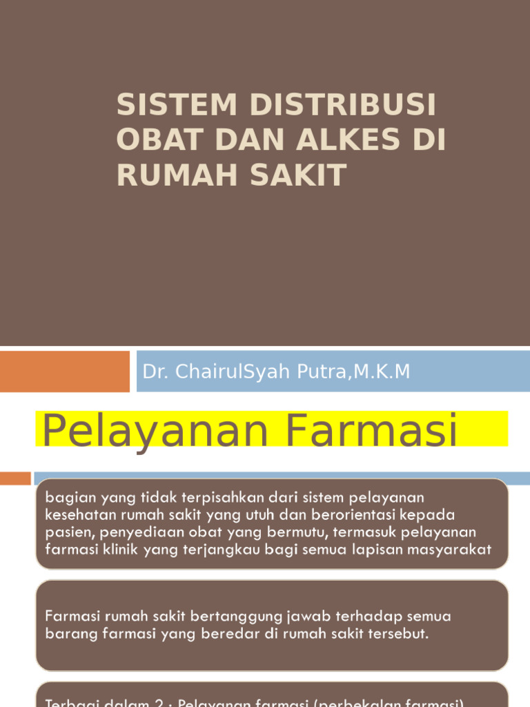Sistem Distribusi Obat Dan Alkes Di RS | PDF
