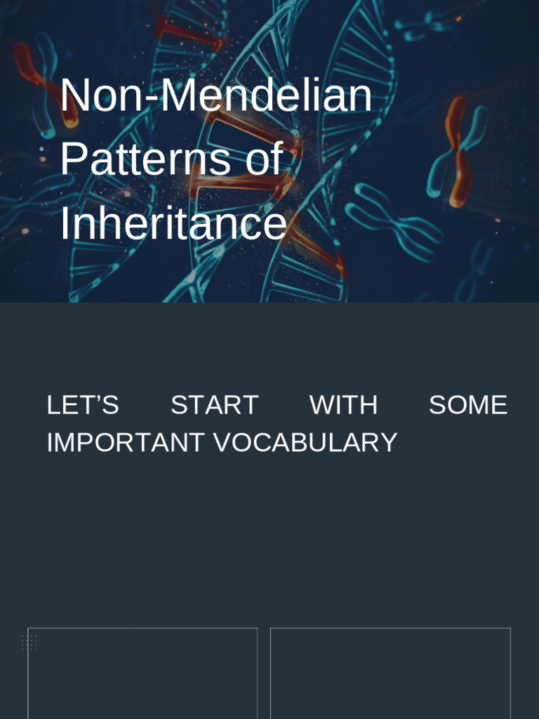 Non Mendelian Patterns of Inheritance | PDF