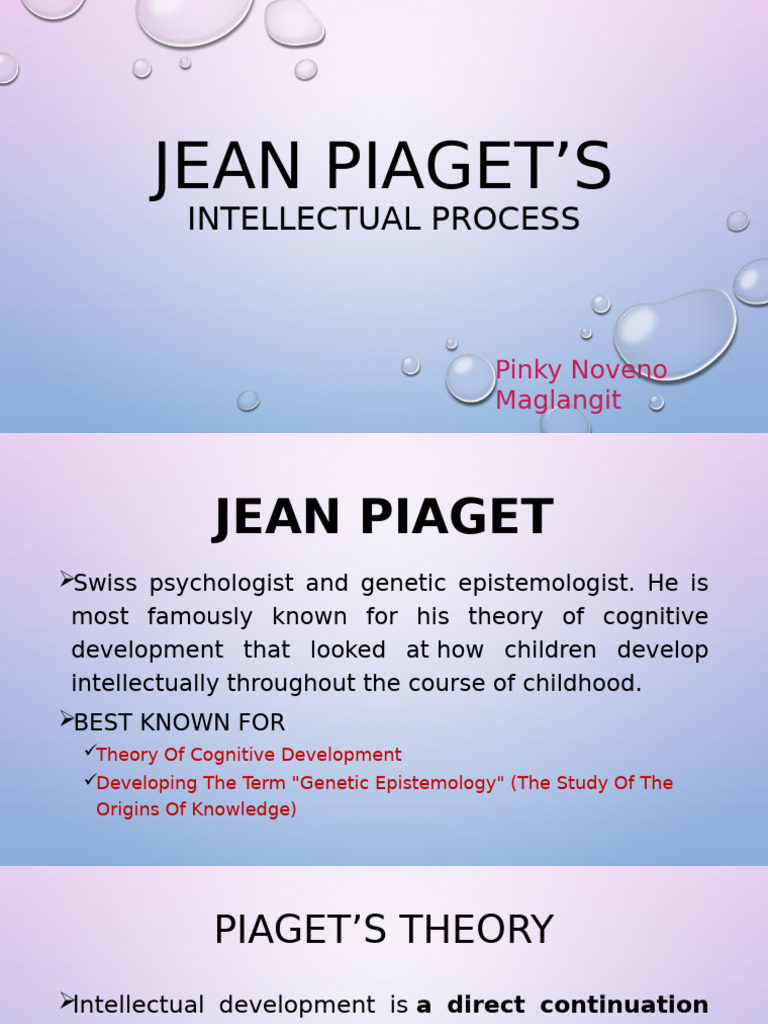 Jean Piaget's Theory | PDF | Self-Improvement | Science & Mathematics