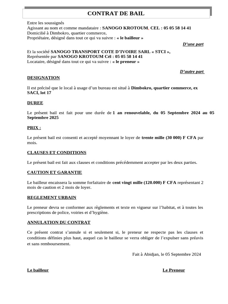 Bail Transport | PDF