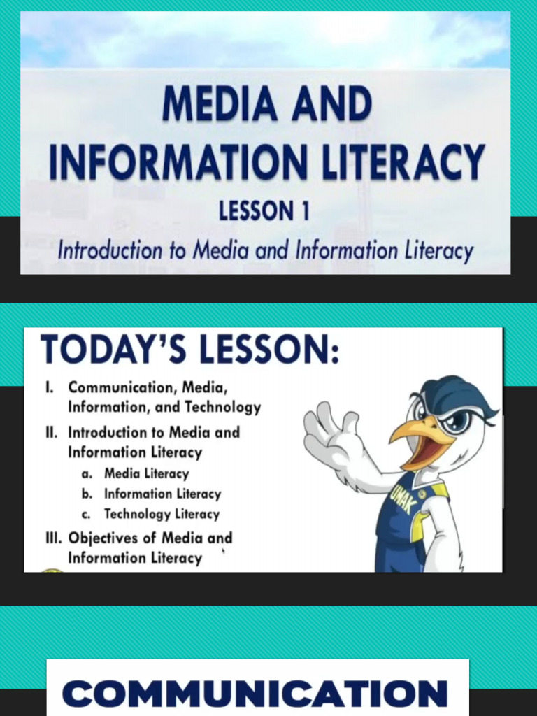 MIL Week 1 Lesson 1 | PDF