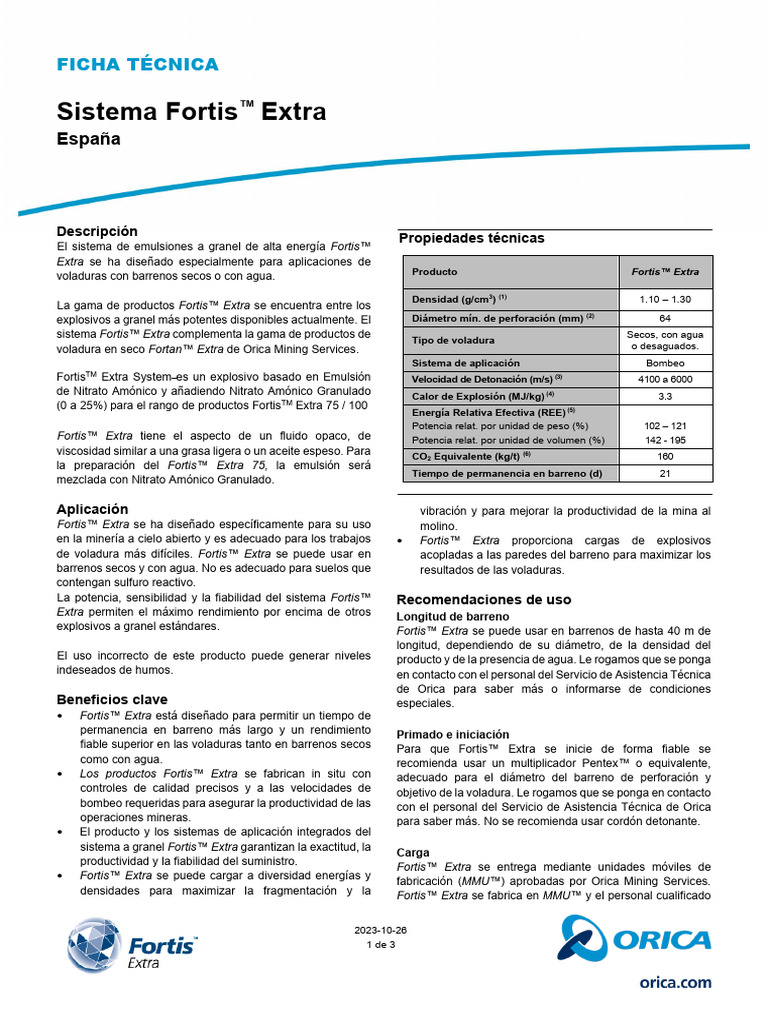 Fortis Extra System - TDS - Es - 2023-10-26 - Spain - 1 | PDF