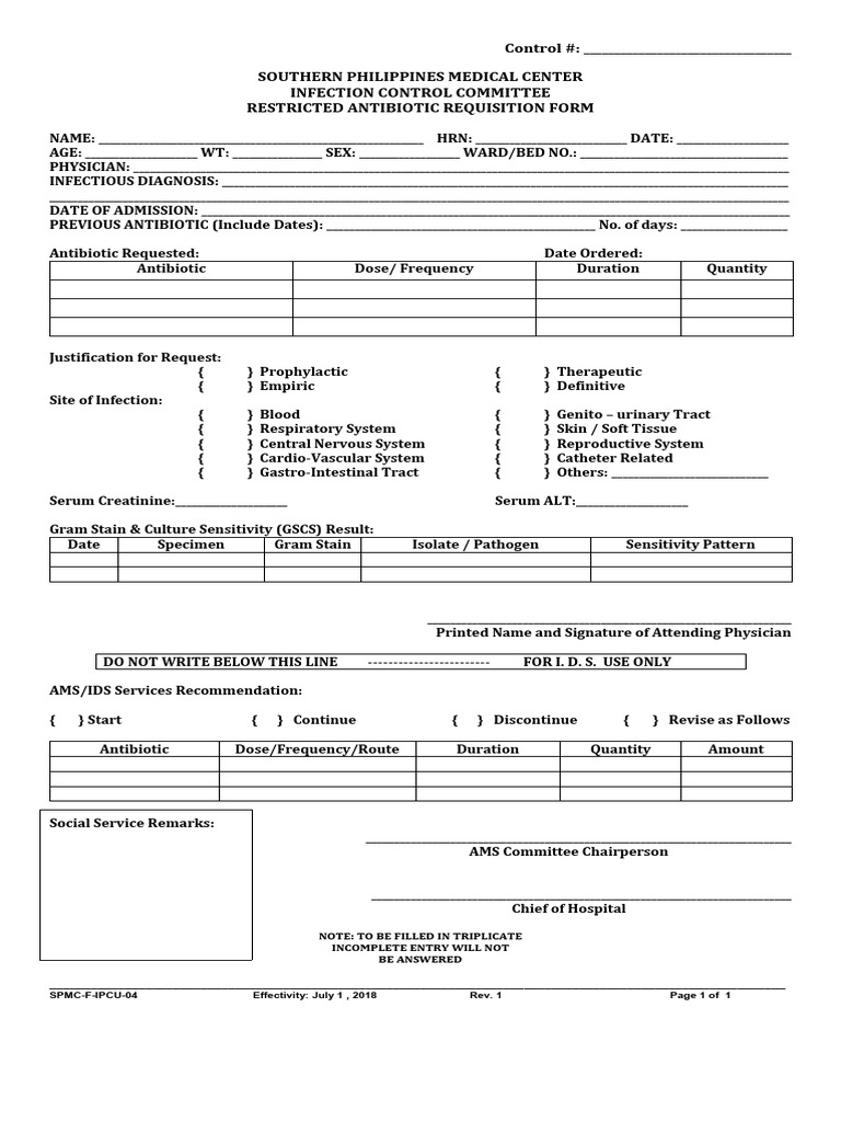 Yellow Form Antibiotic | PDF