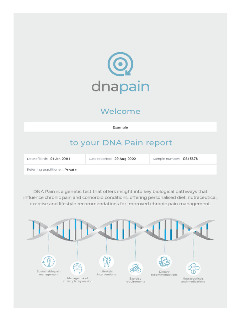 DNA Pain Sample Report Sept 2022 | PDF