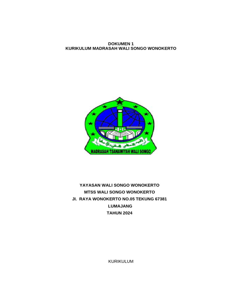 Kurikulum Madrasah 20242025 | PDF