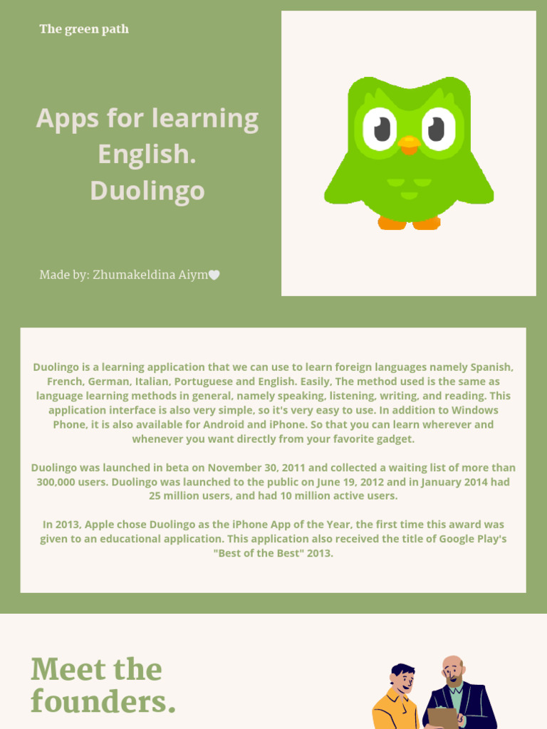 Duolingo by Zhumakeldina | PDF