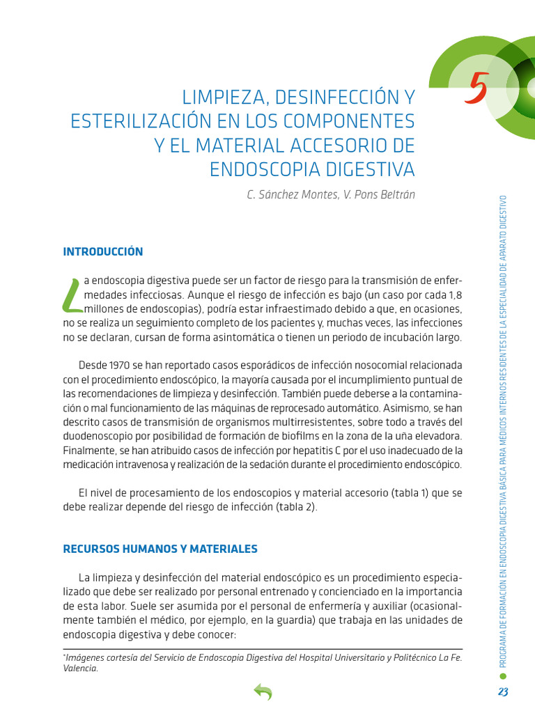 Anexo Clase 5 - Limpieza y Desinfección de Un Endoscopio - Seed - Programa - Formación - Mir ...