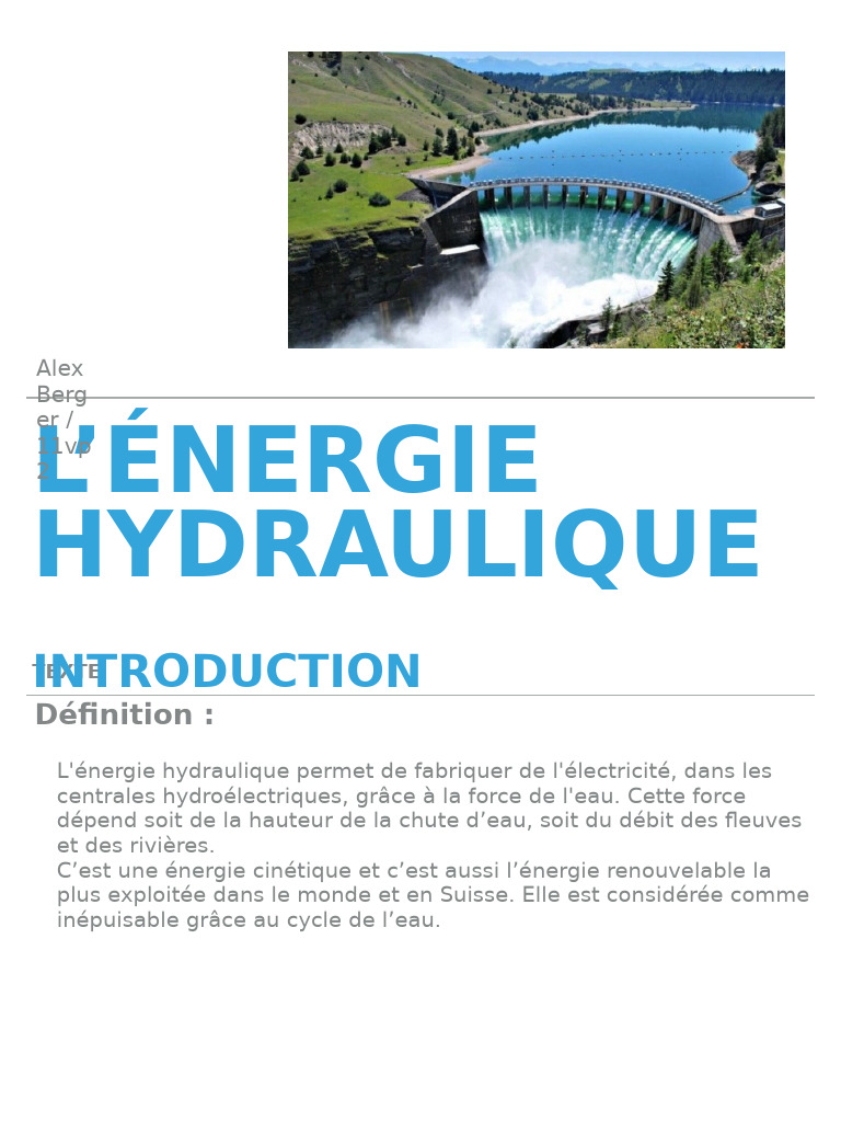 Alex_exposé_énergie_hydraulique_2022 | PDF