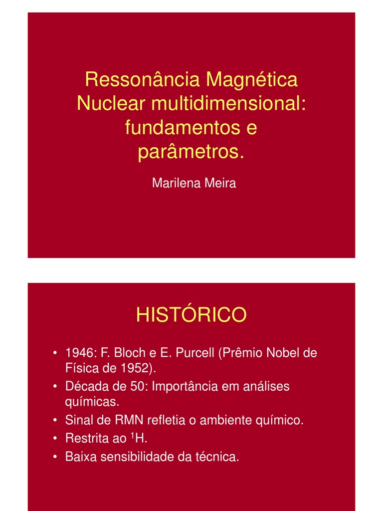 RMN Tridimensional: Fundamentos e Aplicações | PDF | Imagem de ...