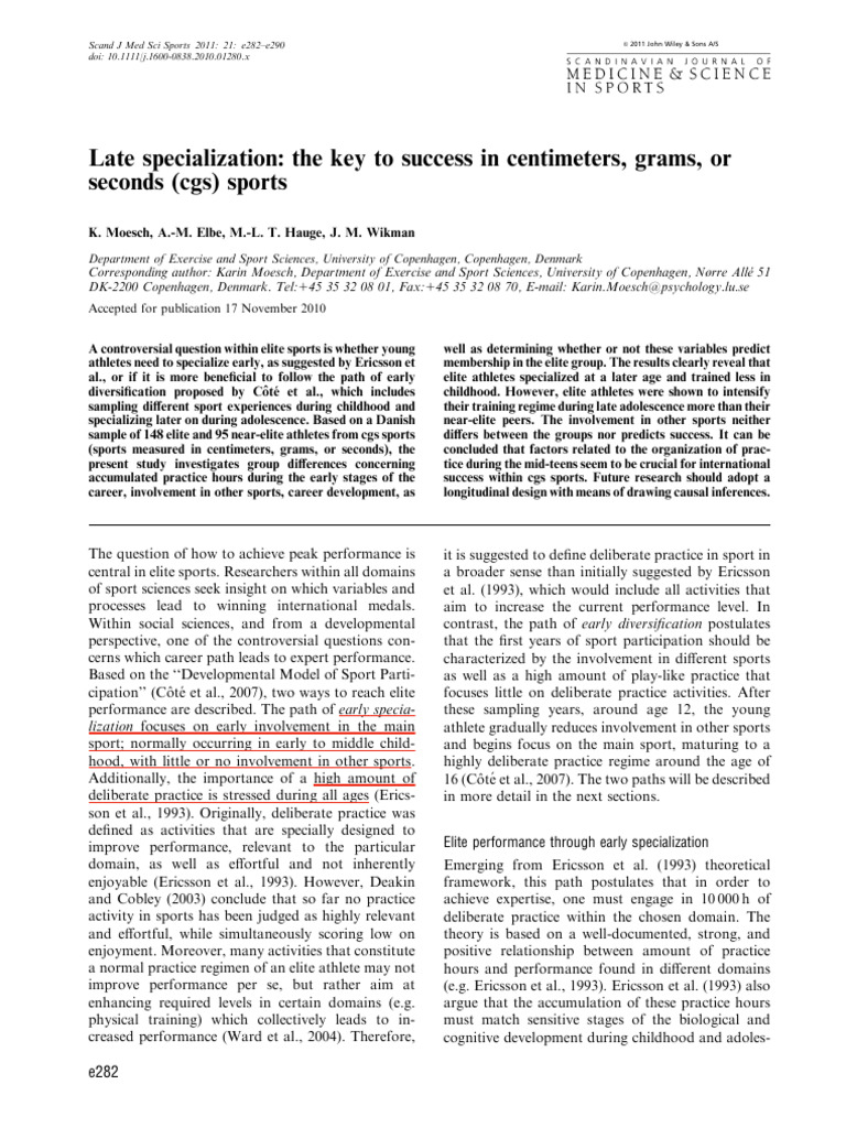 Late Specialization | PDF