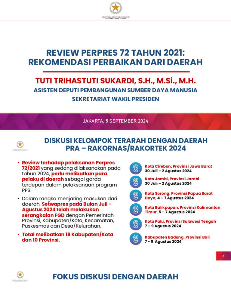 4 TUTI TRIHASTUTI SUKARDI, S.H., M.Si., M.H. - Bahan Paparan Asdep PSDM Rakornas PPS 2024 | PDF