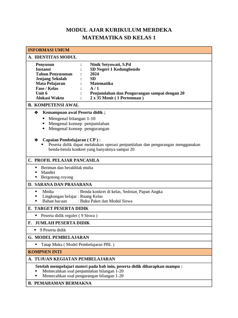 Mat Bab 1 | PDF