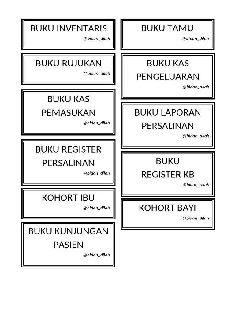 Label Buku PMB | PDF