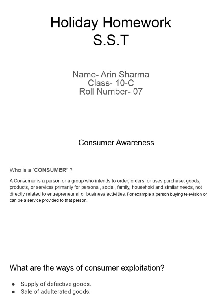 Social Science Holiday Homework | PDF | Economies | Business