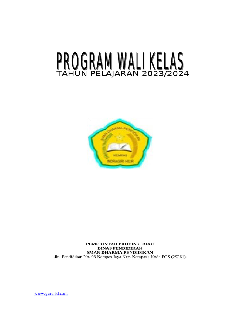 Program Wali Kelas XI IPA 2 GENAP | PDF