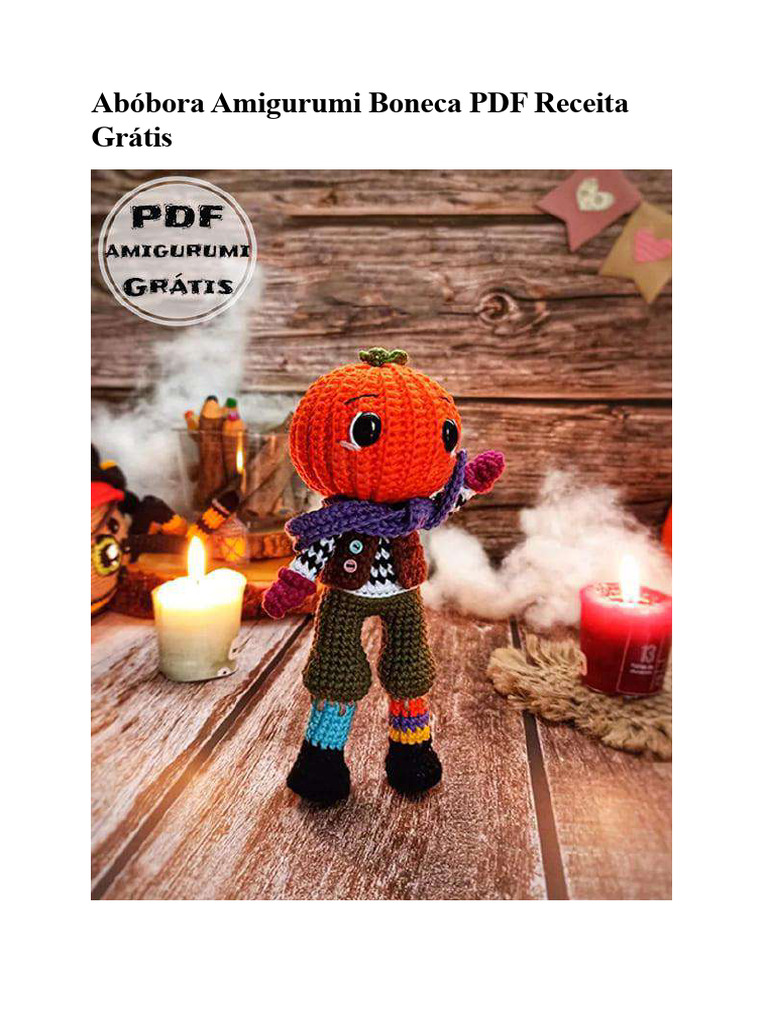Abobora Amigurumi Boneca PDF Receita Gratis | PDF