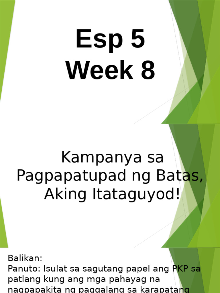 Esp 5-Q3-Week 8 | PDF
