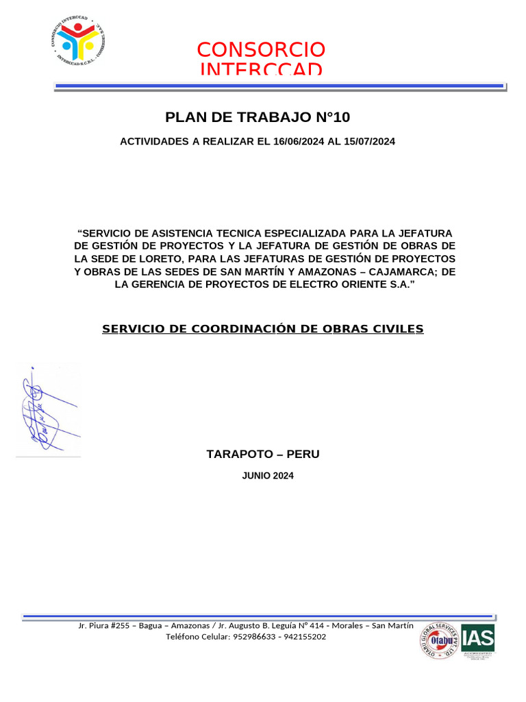Plan de Trabajo N 10 | PDF