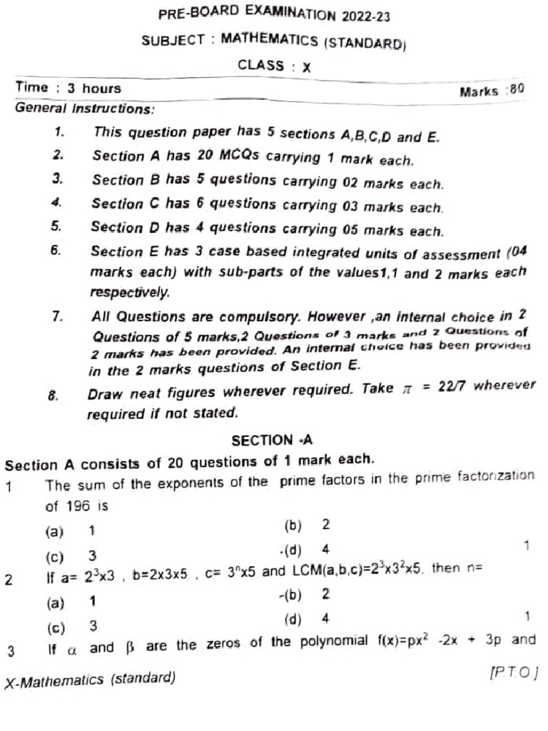 Preboard - KV Paper | PDF
