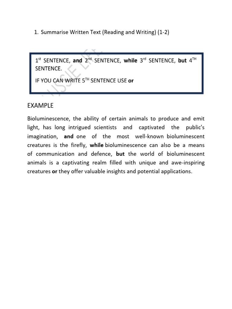 Summarise Written Text | PDF