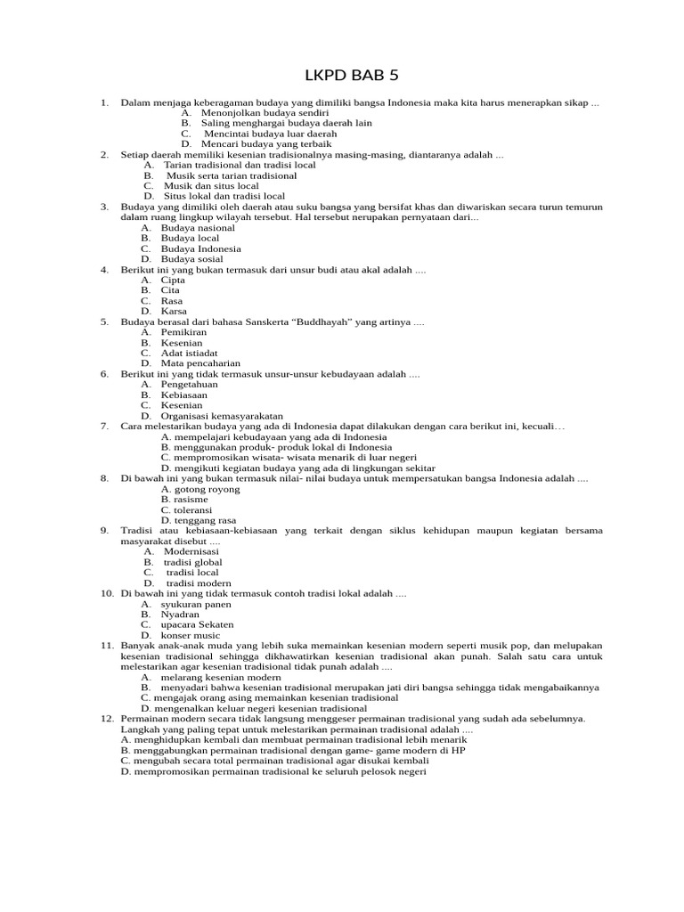 LKPD KLS 7 Bab 5 | PDF