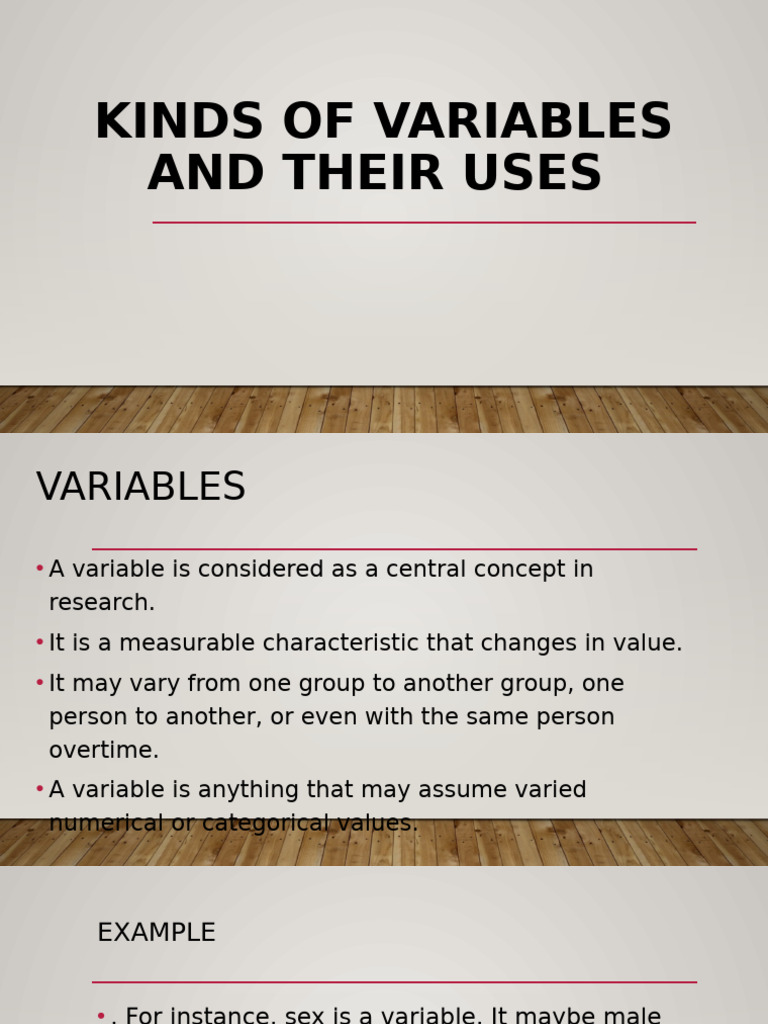 Kinds of Variables and Their Uses Prac | PDF | Experiment | Data