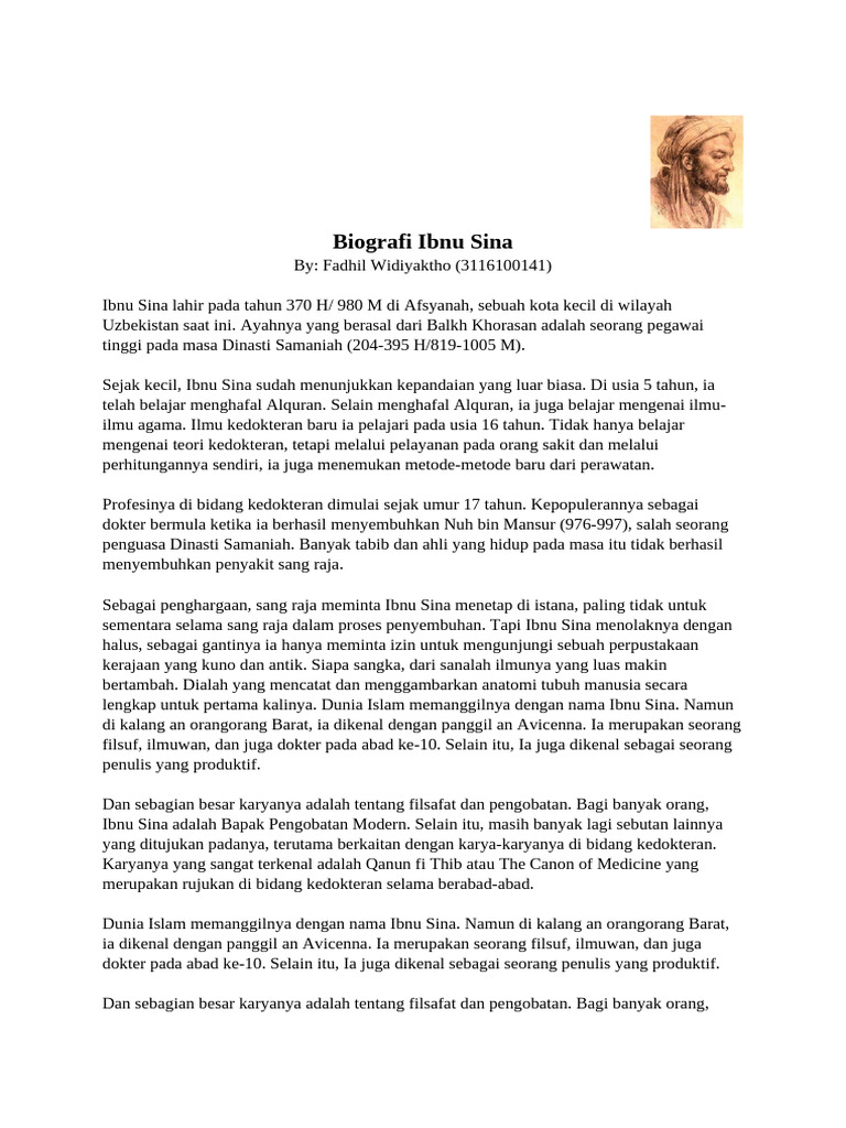 Biografi Ibnu Sina | PDF
