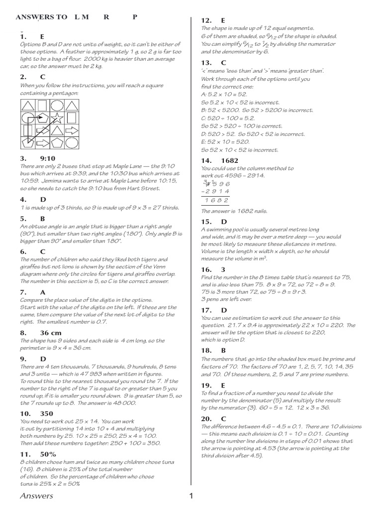 GL Test Revision Paper C Answers | PDF