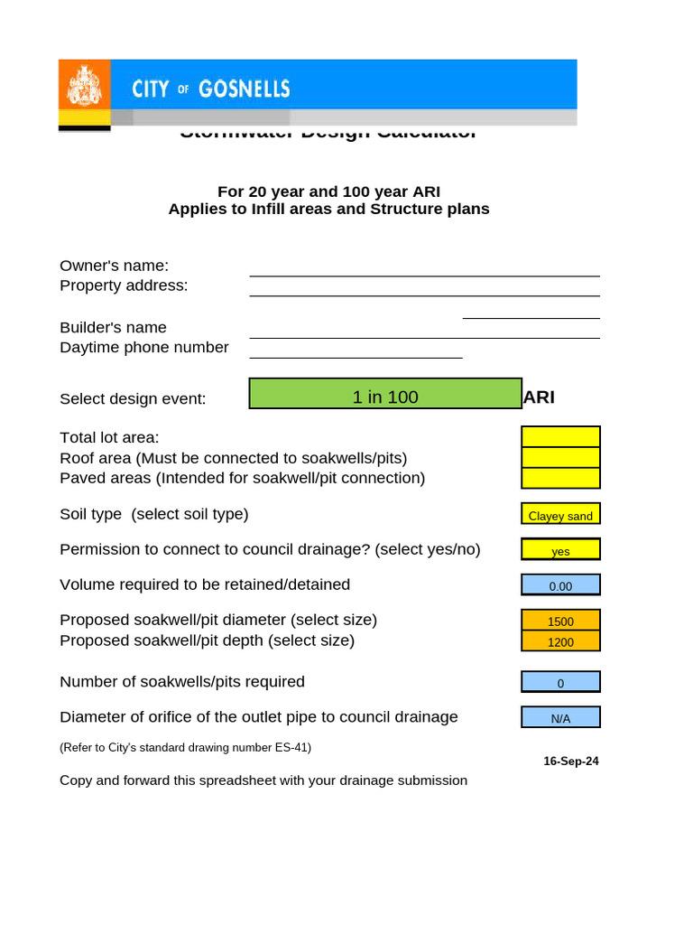 Stormwater Design Calculator - Protected | PDF