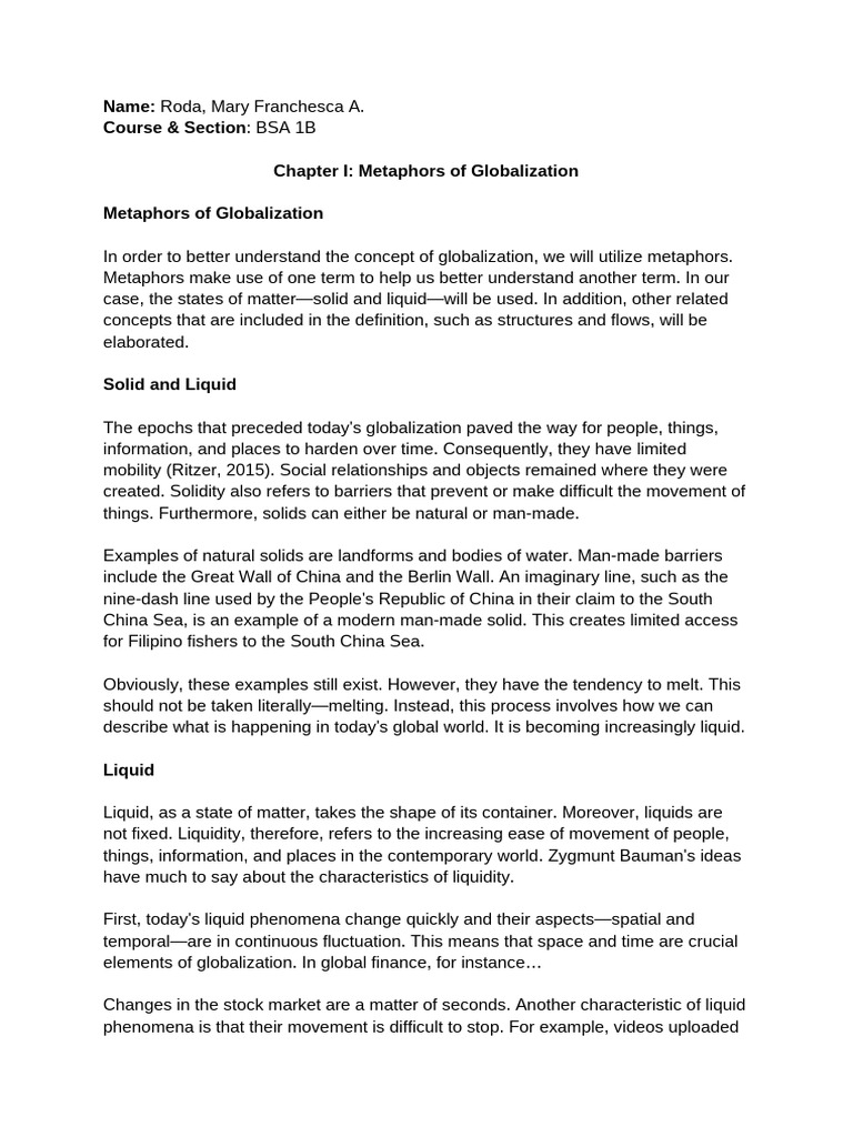 Chapter I - Metaphors of Globalization | PDF