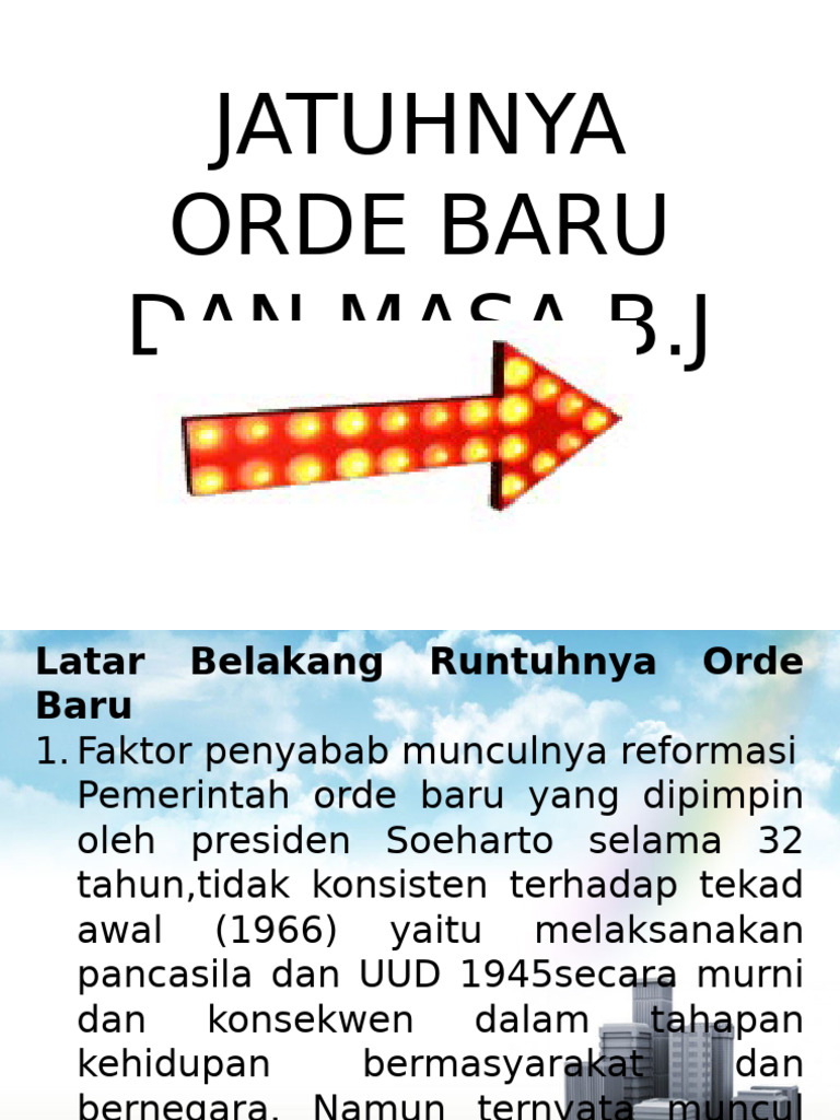 Runtuhnya Orba Dan Pemerintahan Habibie | PDF | Ilmu Sosial | Sejarah