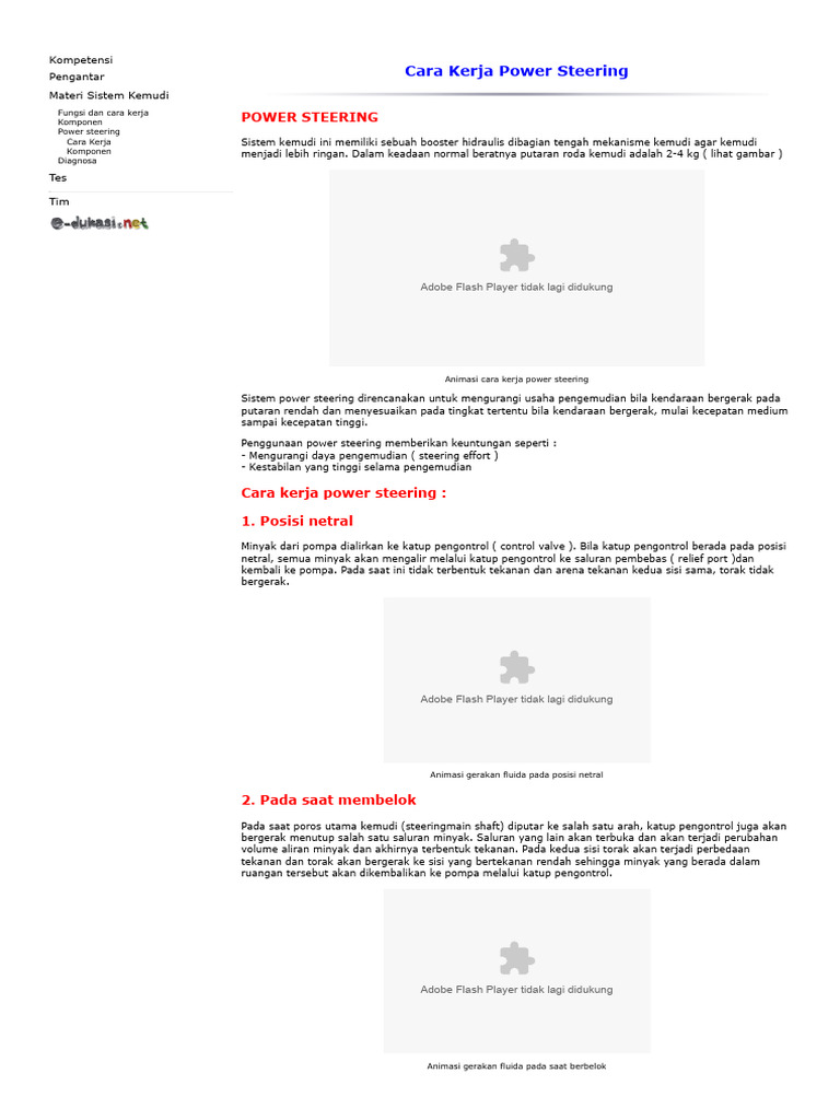 Cara Kerja Power Steering | PDF