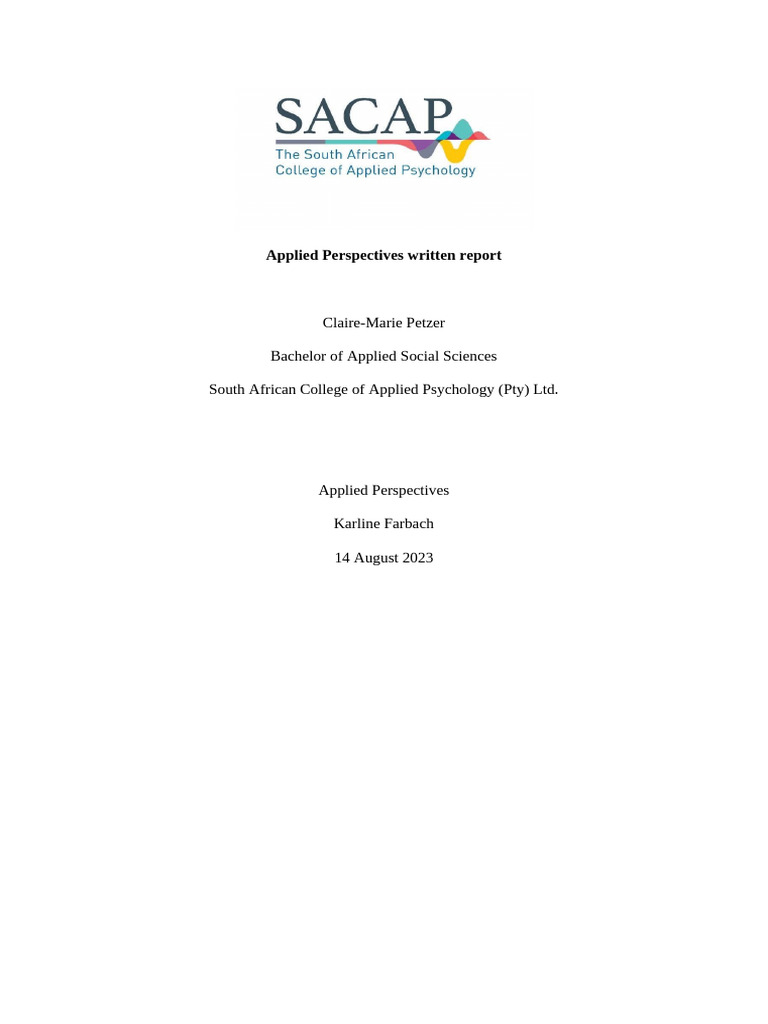 Applied Perspectives A2 | PDF