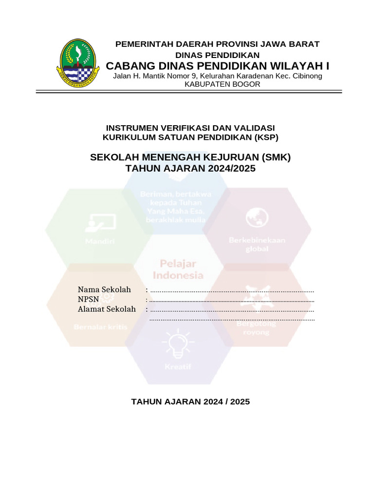 Instrumen Verval KSP SMK 2024 | PDF