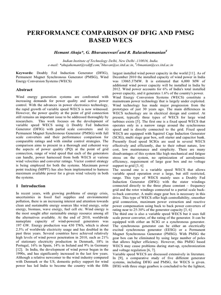 Dfig - PMSG Control | PDF