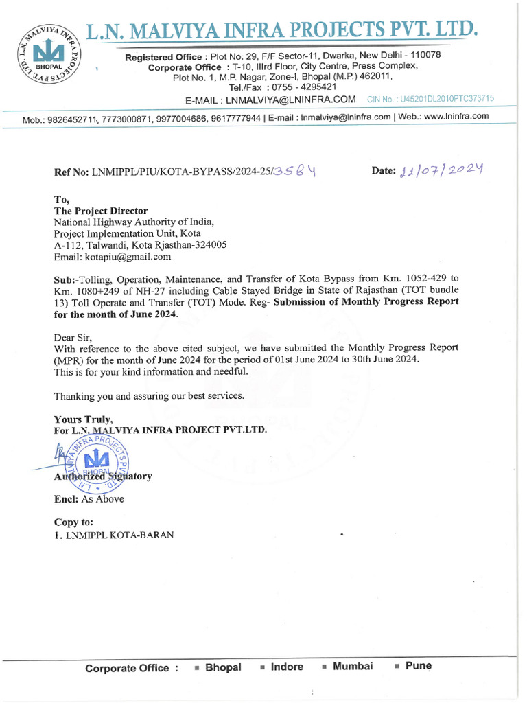 MPR Kota Bypass June 2024 | PDF